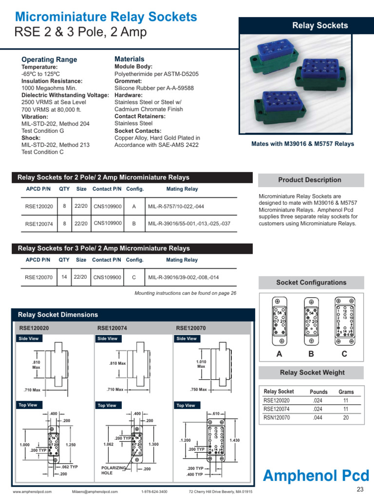 M39016/M5757 Micromini | PDF | Electrical Connector | Relay
