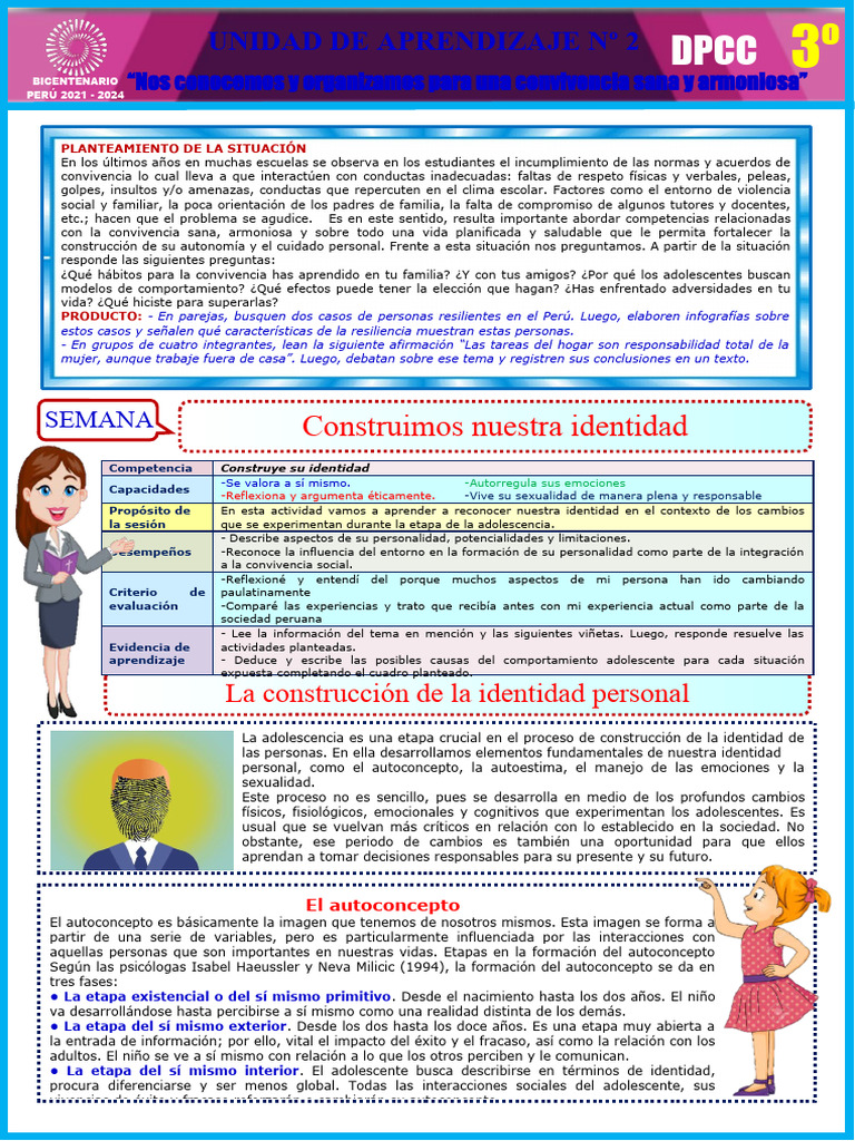 Fichas 3º Dpcc. Unidad N°2 | PDF | Las emociones | La sexualidad humana