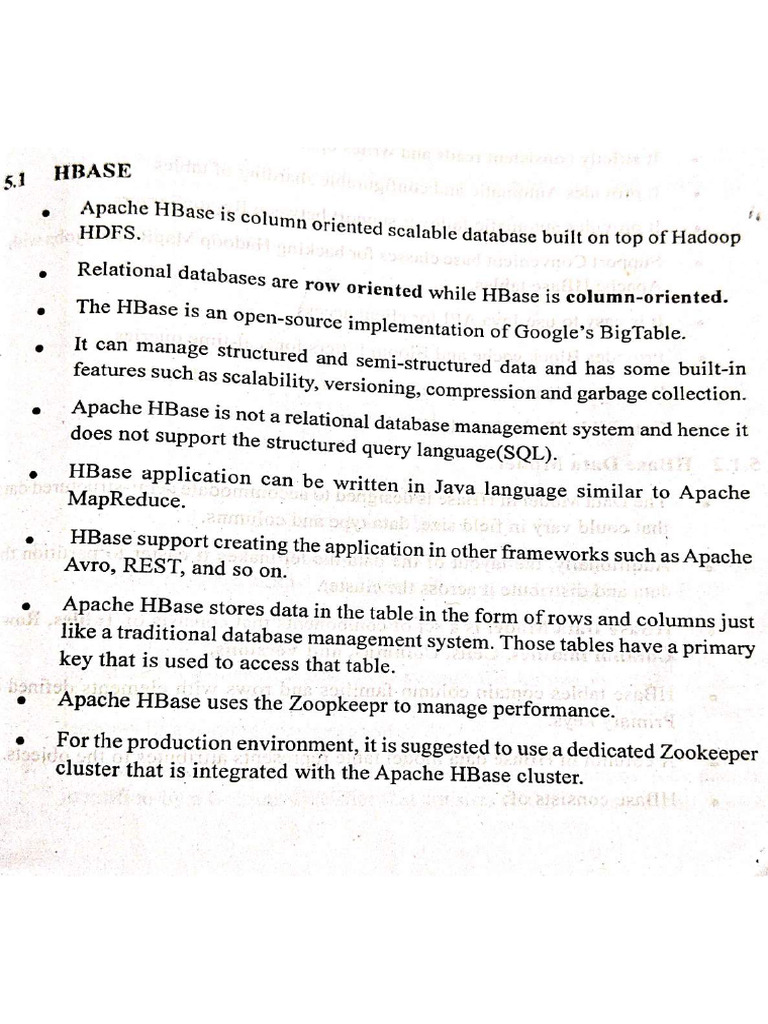 HBASE and HIVE Unit5 Notes | PDF