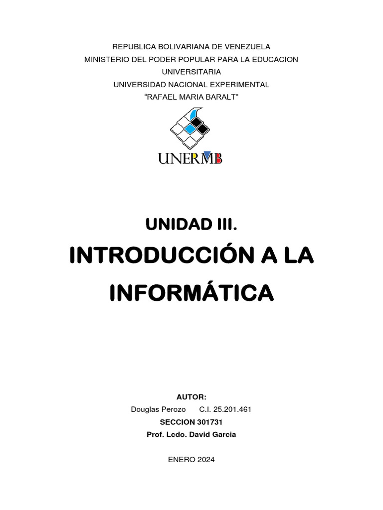 Douglas Perozo. Informatica III | PDF | Software | Entorno de desarrollo integrado