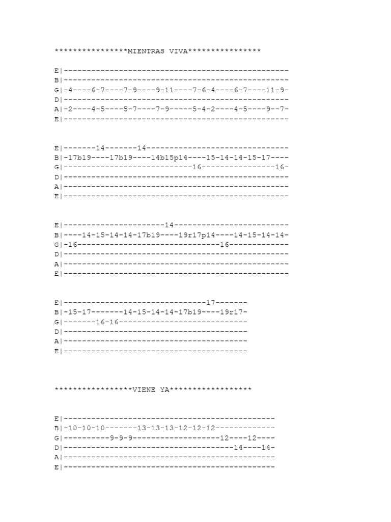 Tabs 5 Solos Cristianos Emanuel Salazar | PDF | Technology & Engineering