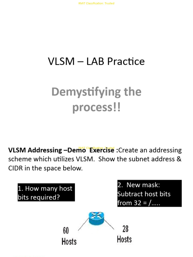 VLSM Lab Demo-V2-3 | PDF | Ip Address | Telecommunications