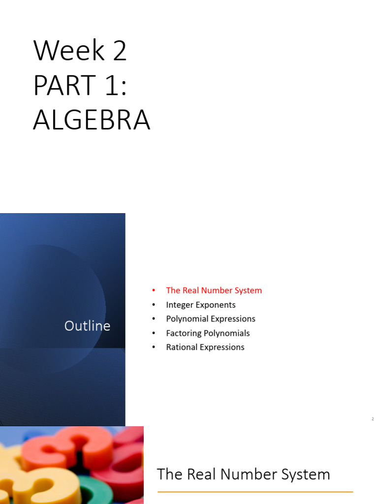 Algebra Part 1 | Download Free PDF | Numbers | Rational Number
