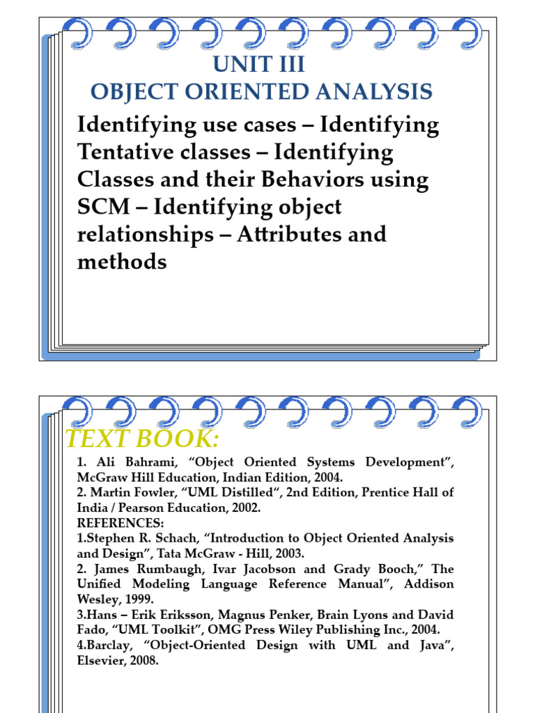 Unit Iii Object Oriented Analysis | PDF | Use Case | Class (Computer Programming)