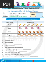 Soal Diagram Turus Kelas 2 SD Lembar 1 - 4 (www.bimbelbrilian.com) | PDF