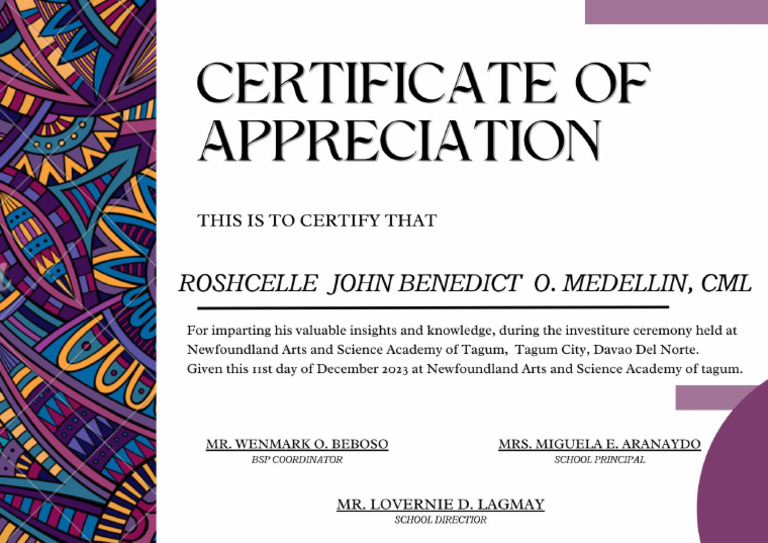 BSP Certificate-1 | PDF