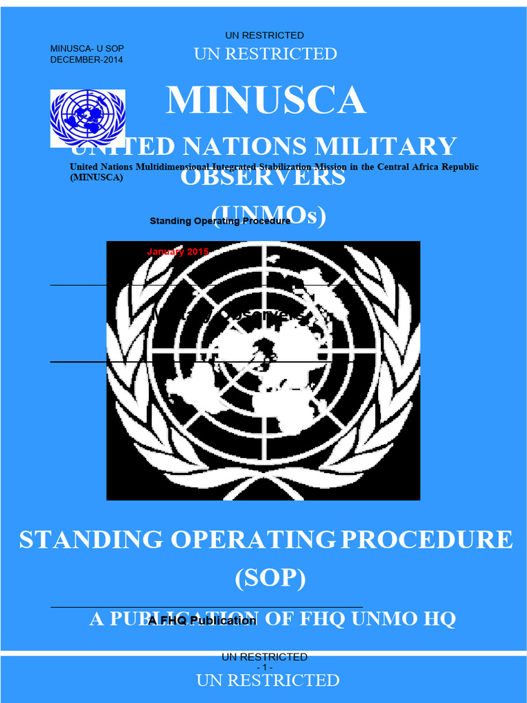 Minusca Unmo Sop - Final | PDF | Identity Document | Driver's License