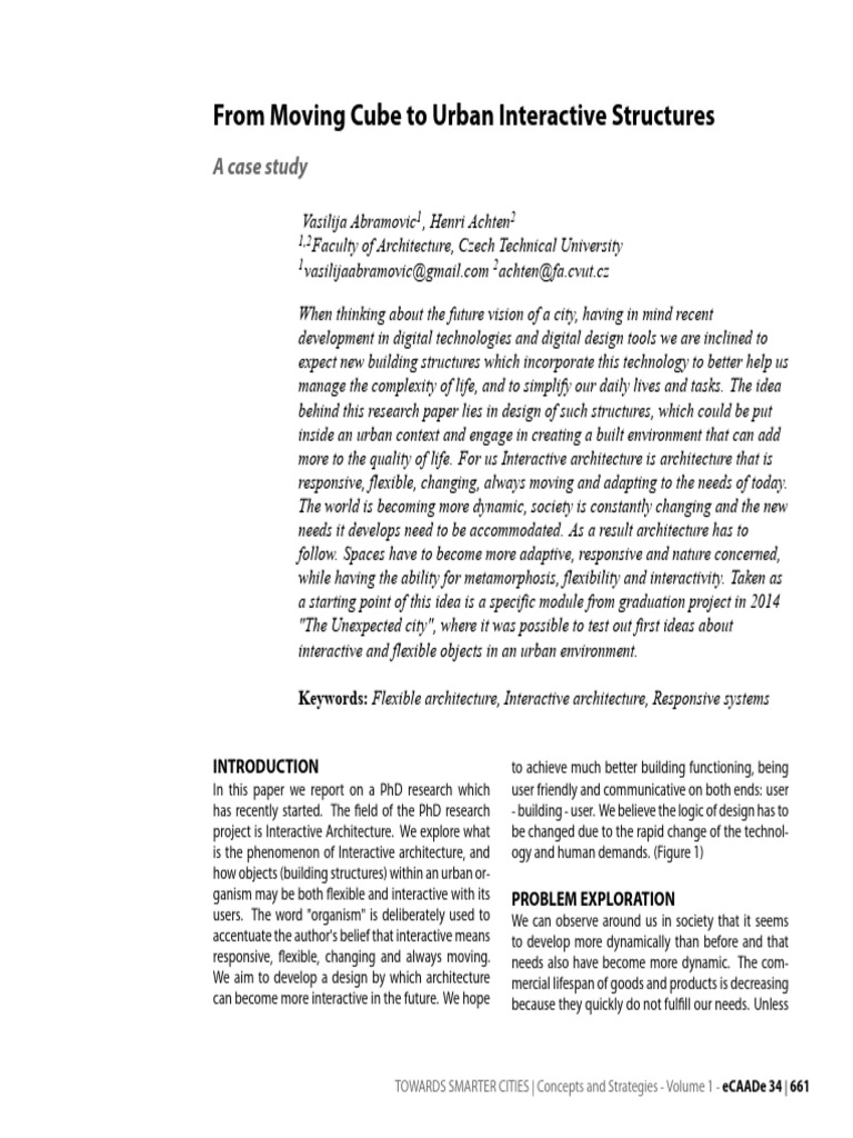 From Moving Cube To Urban Interactive Structures: A Case Study | PDF ...