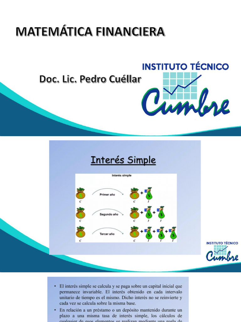 Diapositiva INTERES SIMPLE Y COMPUESTO | PDF