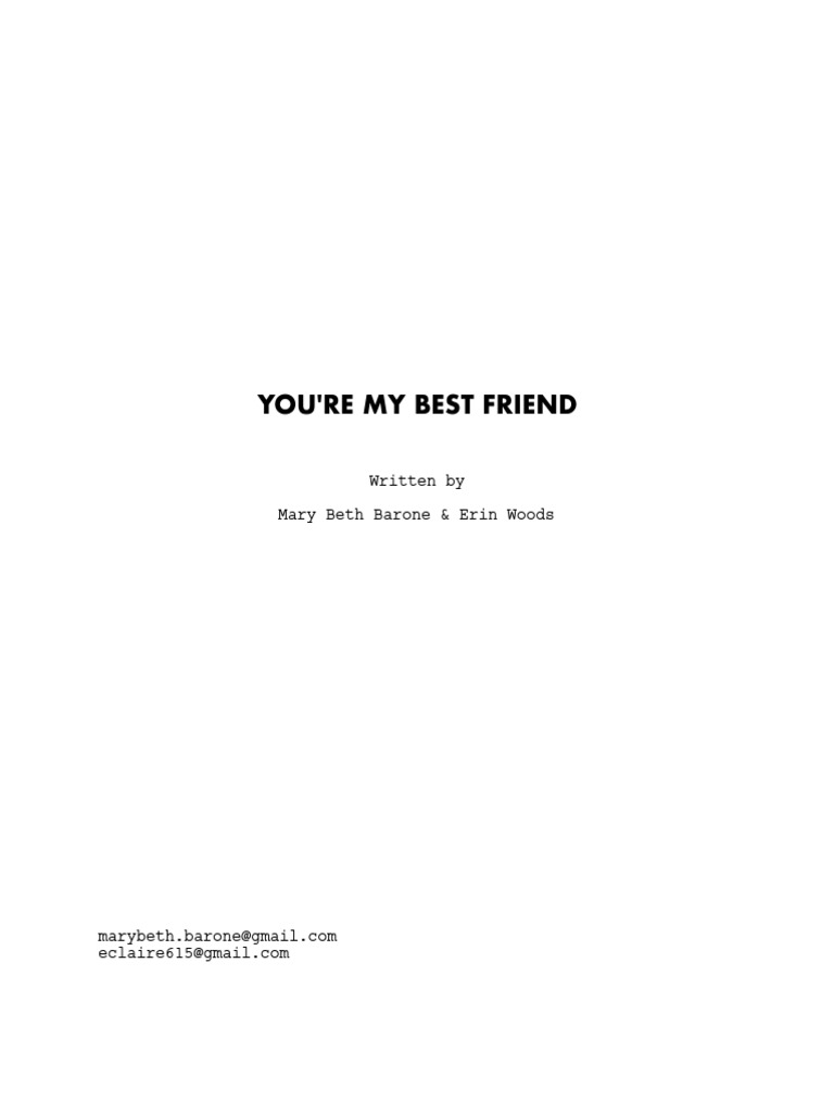 74 - YOU - RE MY BEST FRIEND - Mary Beth Barone - Erin Woods | PDF