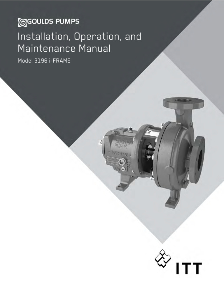 IOM 3196 iFRAME - 1 | PDF | Pump | Hazards