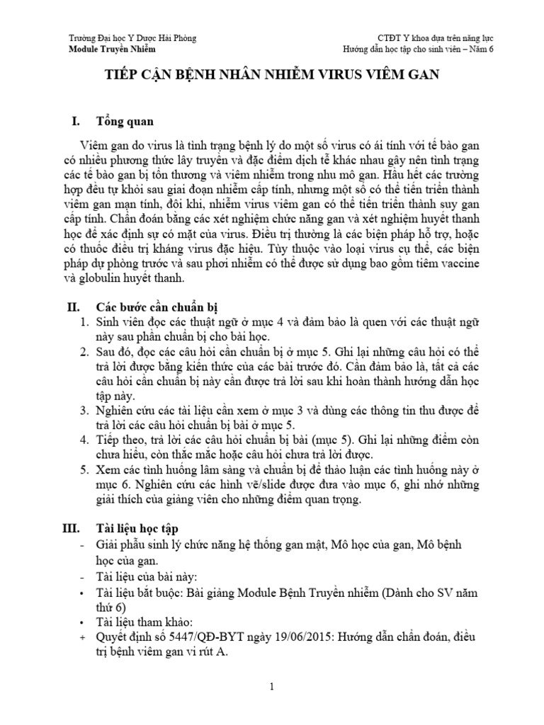 HDSV - Viêm Gan Virus | PDF