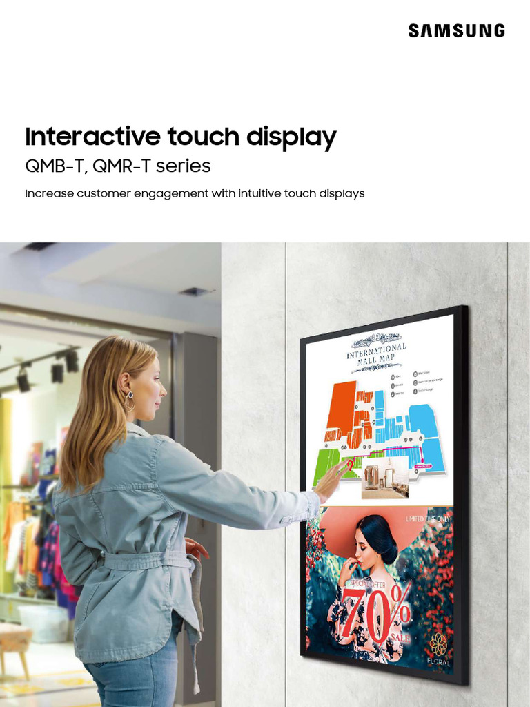 Samsung QMB-T & QMR-T Touch Displays | PDF | Samsung Electronics | Retail