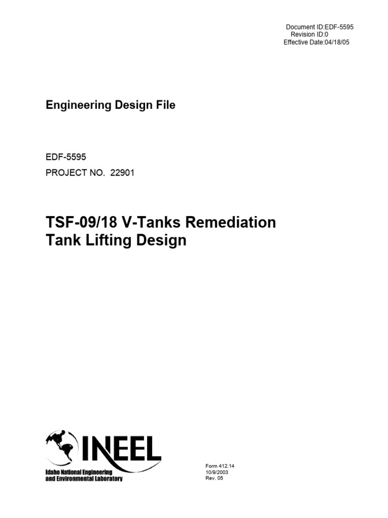 TSF-09/18 V-Tanks Remediation Tank Lifting Design | PDF | Stress ...