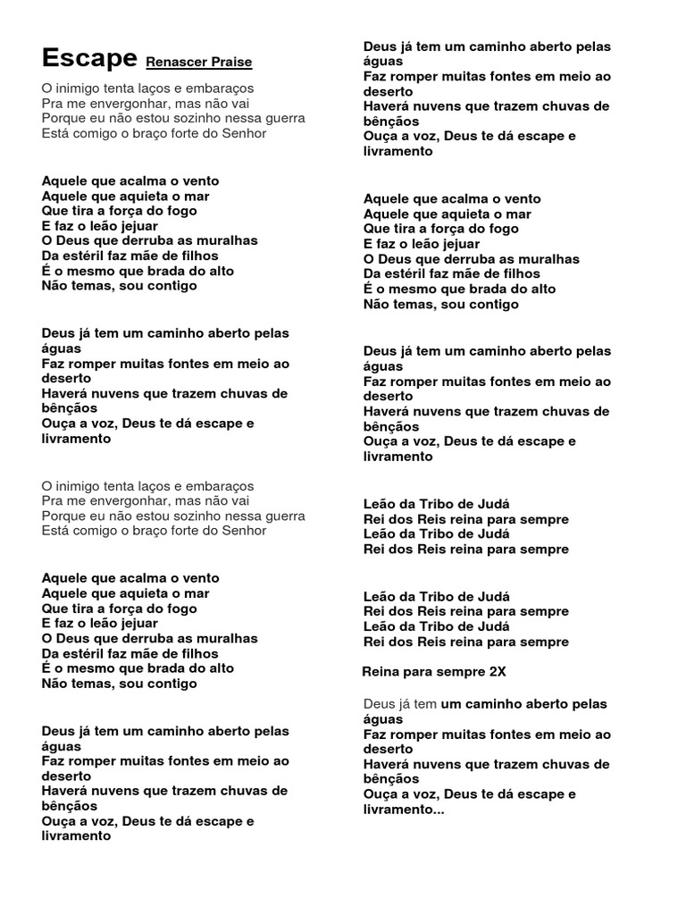 Escape Renascer Praise-1 | PDF