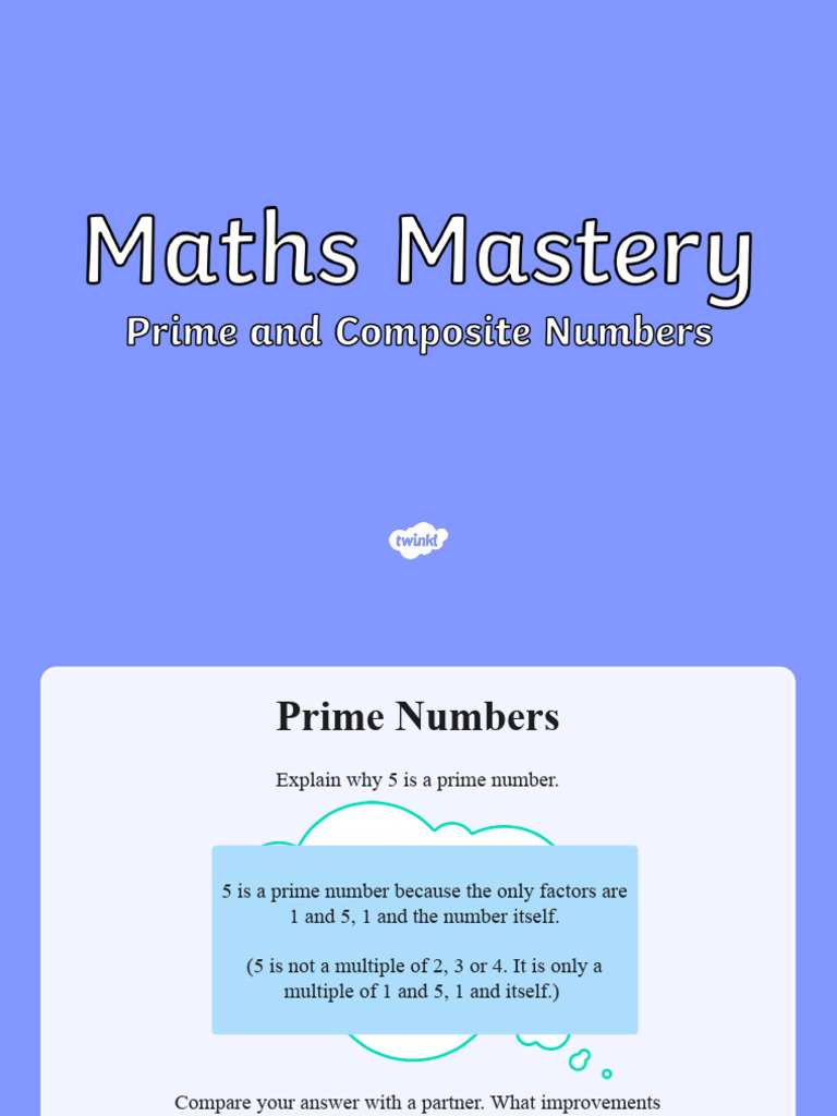 T2 M 1738 Year 5 Multiplication and Division Prime and Composite ...