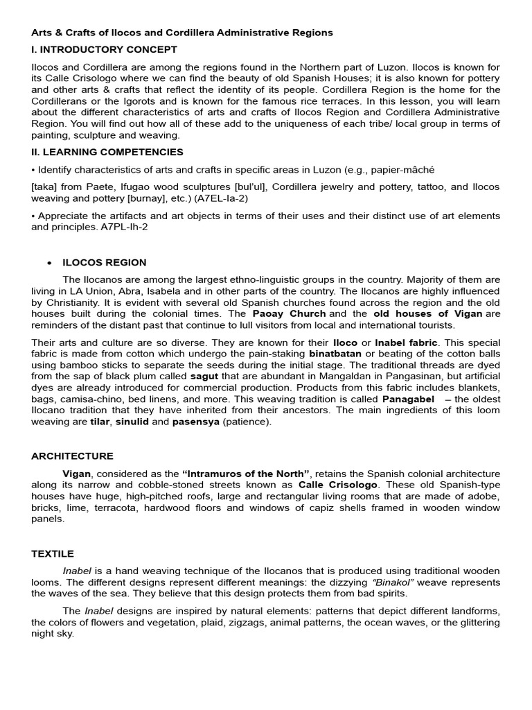 Module in Indigenous Creative Crafts | PDF | Textiles | Weaving