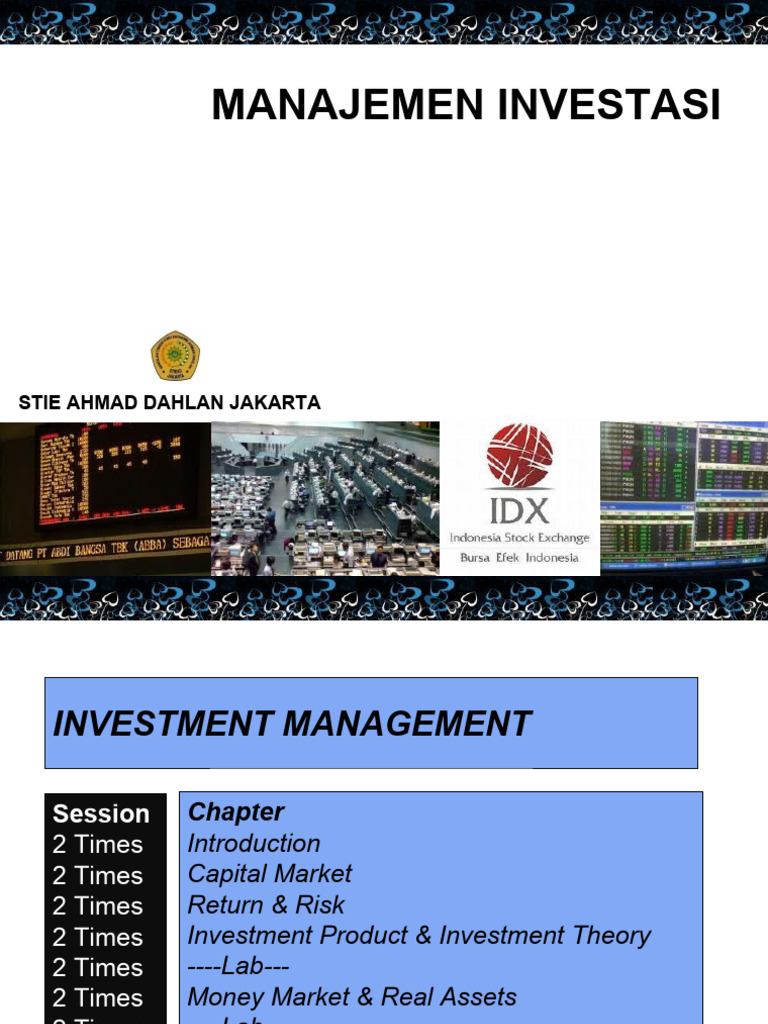 Teori dan Praktik Manajemen Investasi | PDF | Pengelolaan Keuangan & Uang