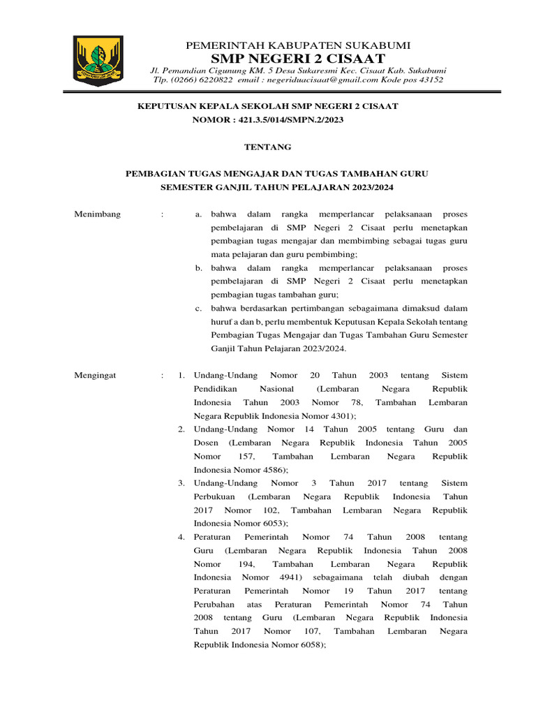 SKBM Sem - Ganjil T.P 2023-2024 | PDF