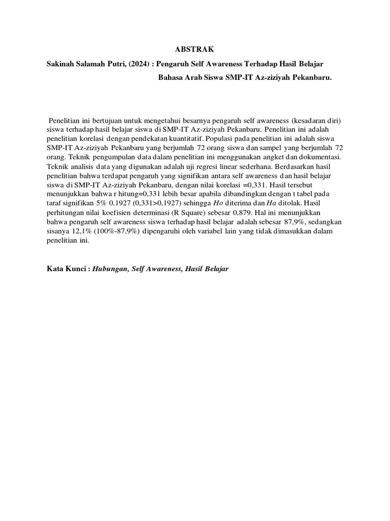 Abstrak Skripsi | PDF