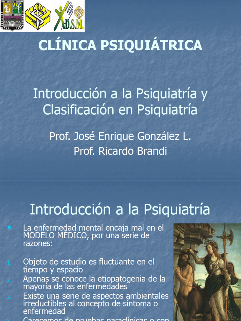Introducción A La Psiquiatria | PDF | Manual Diagnóstico y Estadístico ...