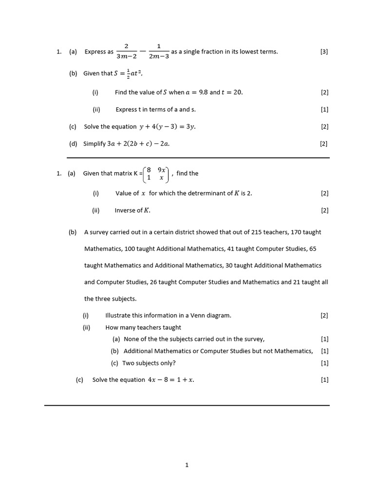 Grade 10 Test 2 | Download Free PDF | Mathematics | Determinant
