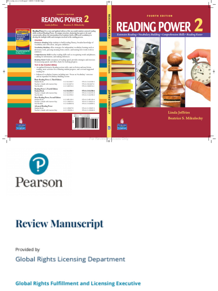 Pearson - Reading Power 2 OFFICIAL-1 | PDF | Reading Comprehension ...