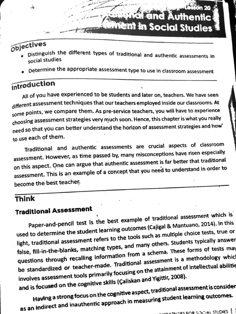 Assessment and Evaluation (Prefi) | PDF