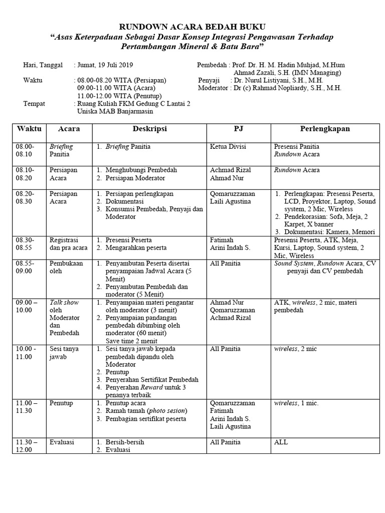 Run Down Bedah Buku | PDF