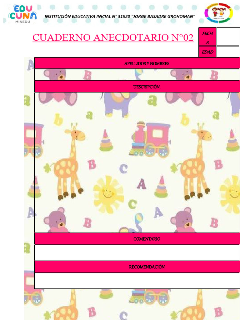 Cuaderno Anecdotario | PDF