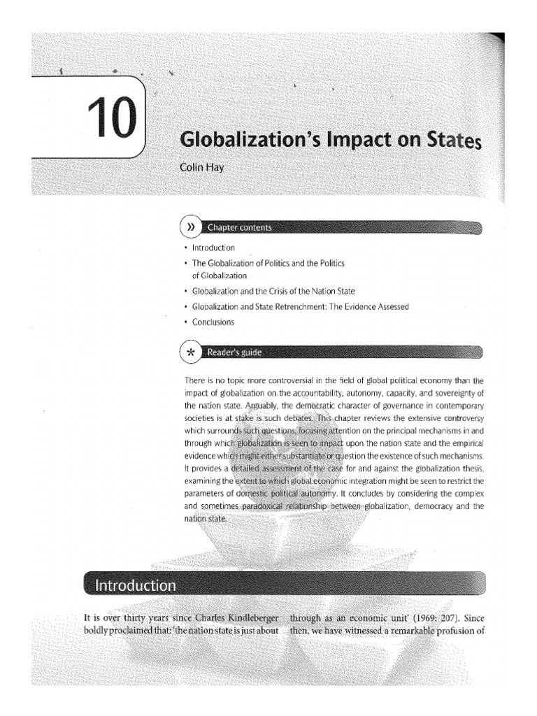 Session 6 - C. Hay - Globalizations Impact On States | PDF