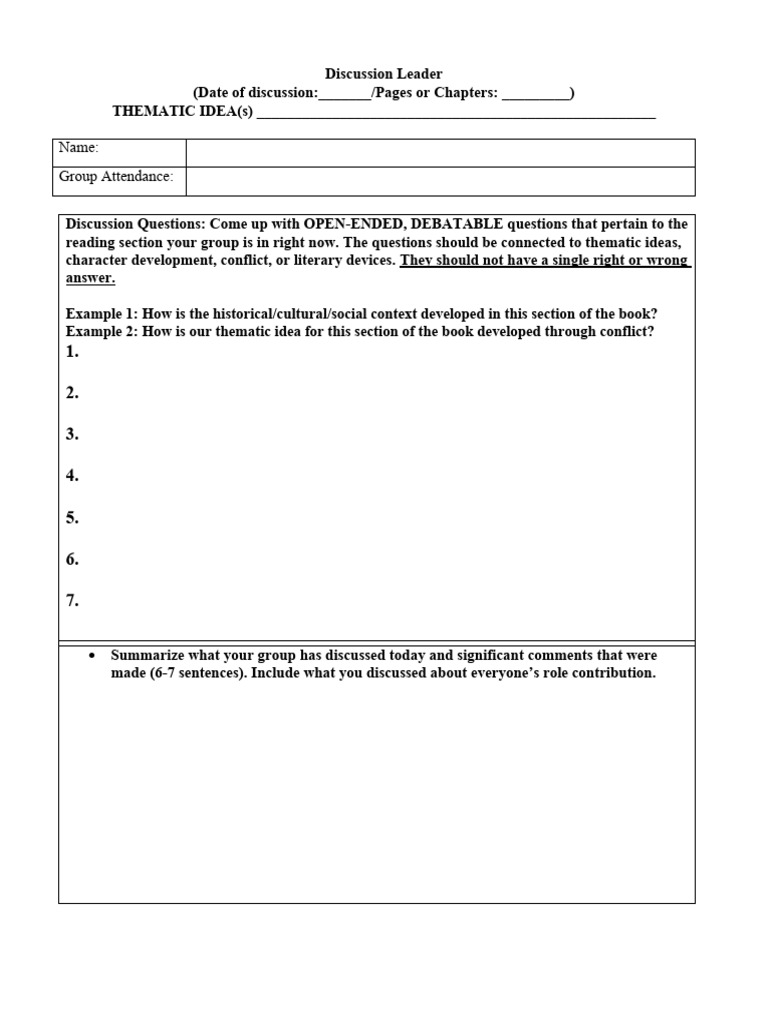 Literature Discussion Guide | PDF | Citation | Books