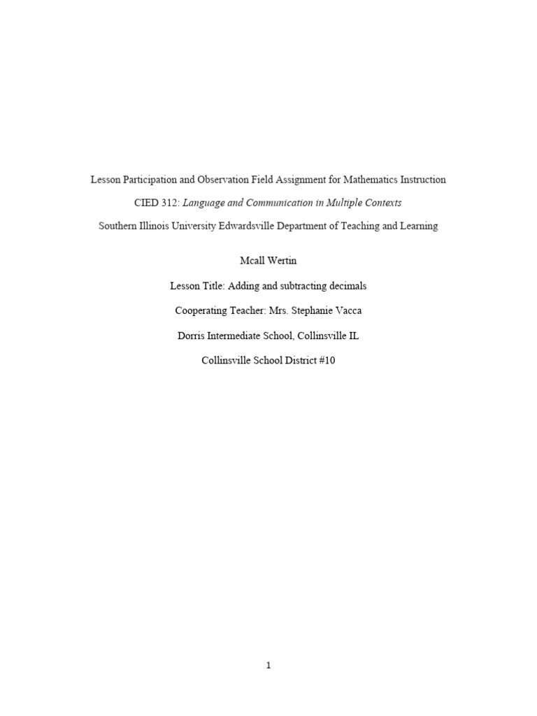 lpoa 2 dorris copy | PDF | Numbers | Rubric (Academic)