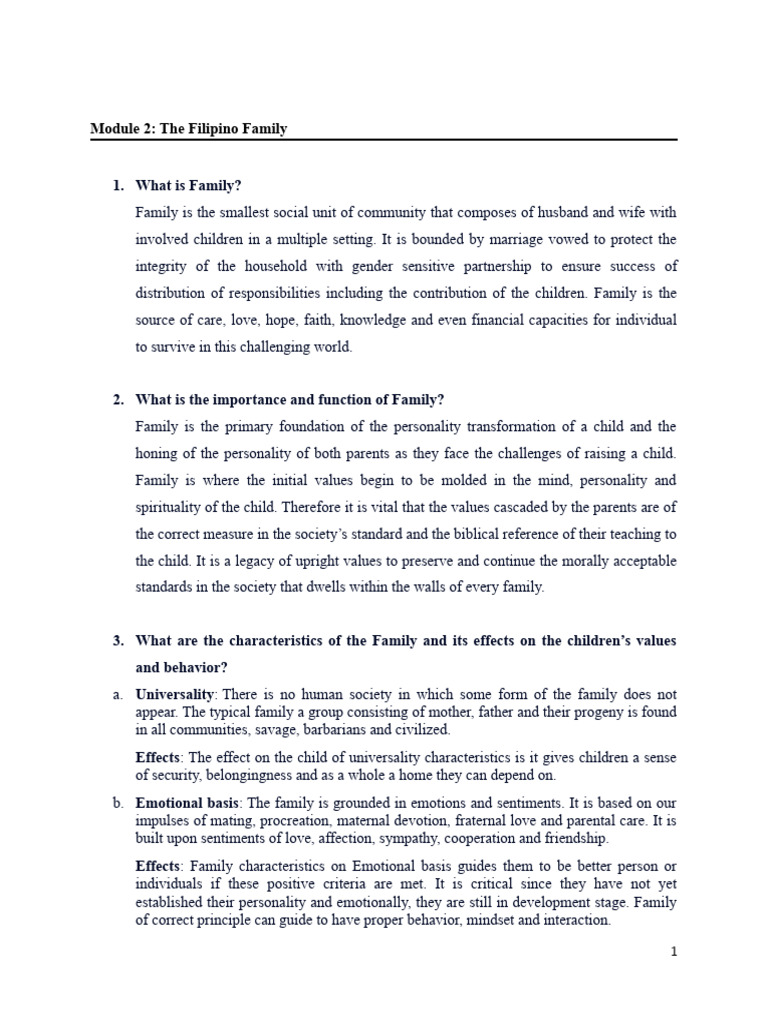 Modules For Cahoa Spda | PDF | Family | Psychology