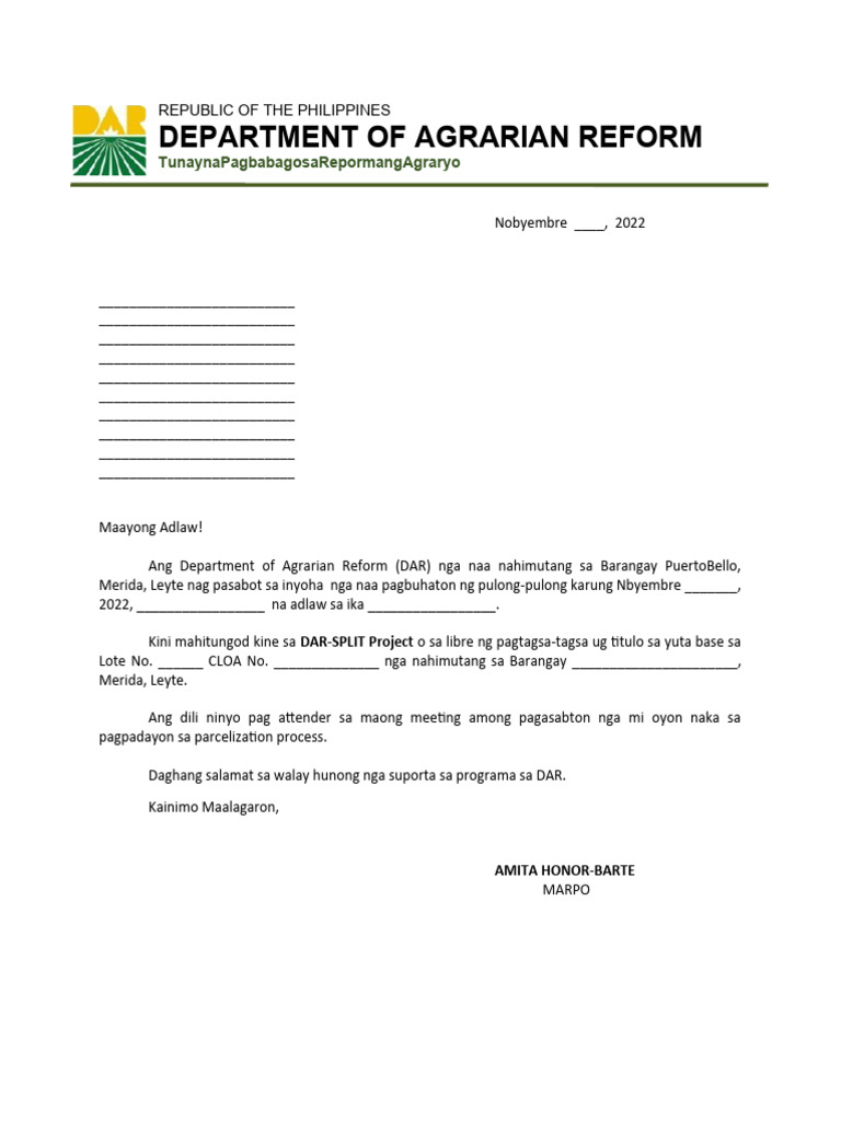 Notice of Pulongpulong-Revised | PDF