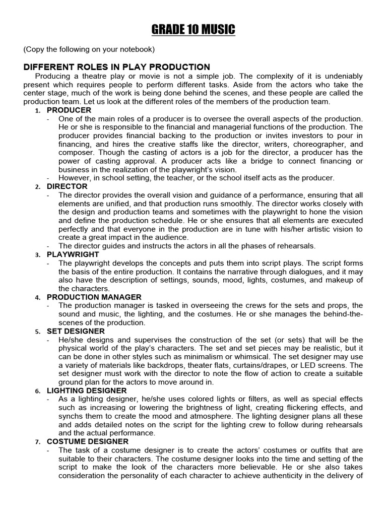 GRADE-10-MUSIC-Worksheet | PDF | Composition (Visual Arts)