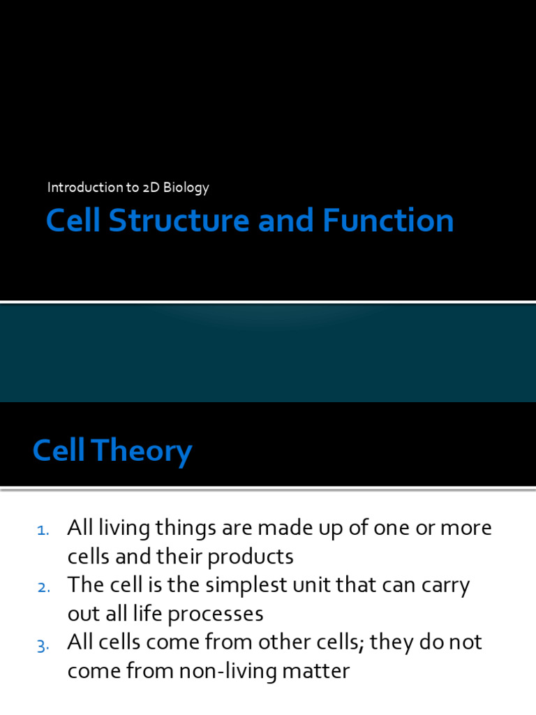 Cell Structure and Function Overview | PDF | Cell (Biology ...