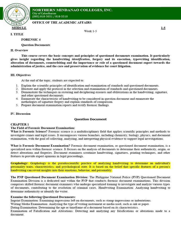 Forensic 4 CHAPTER 1 7 | Download Free PDF | Paper | Forensic Science