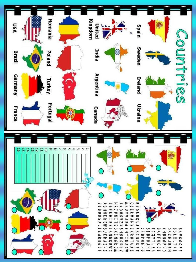 Countries Word Search | PDF