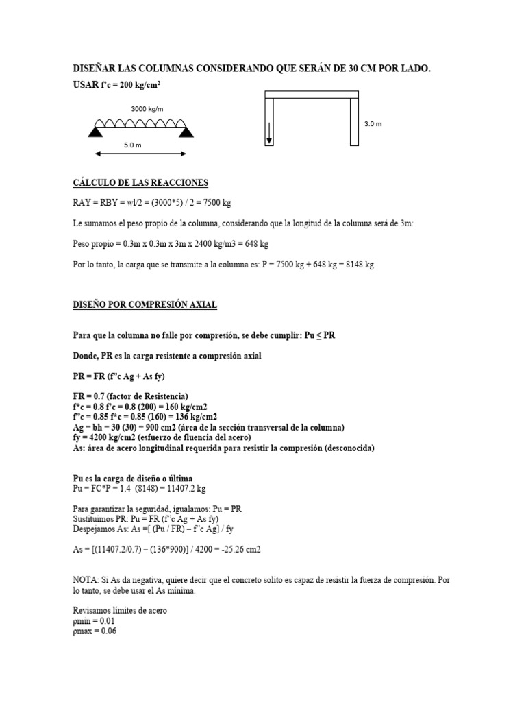 DISEÑO DE COLUMNA | PDF | Ingeniería de Edificación | Ingeniería ...