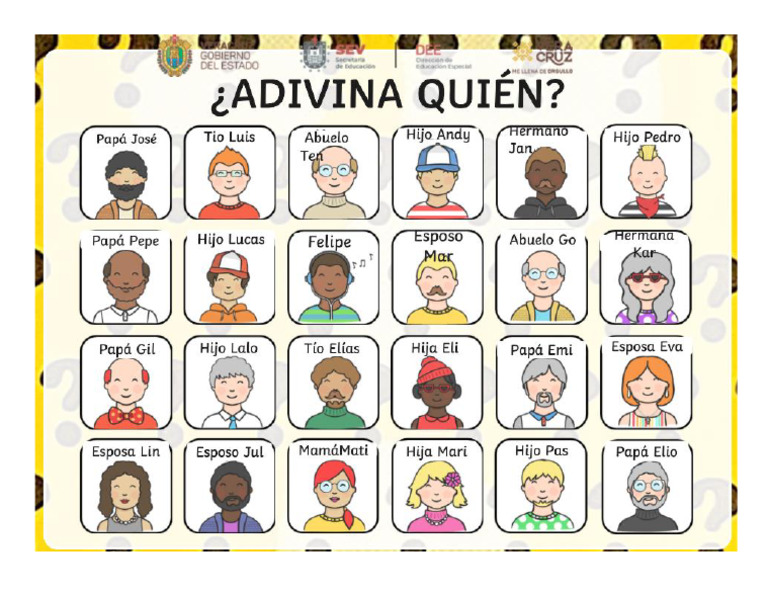ADIVINA QUIEN IMPRIMIR | PDF