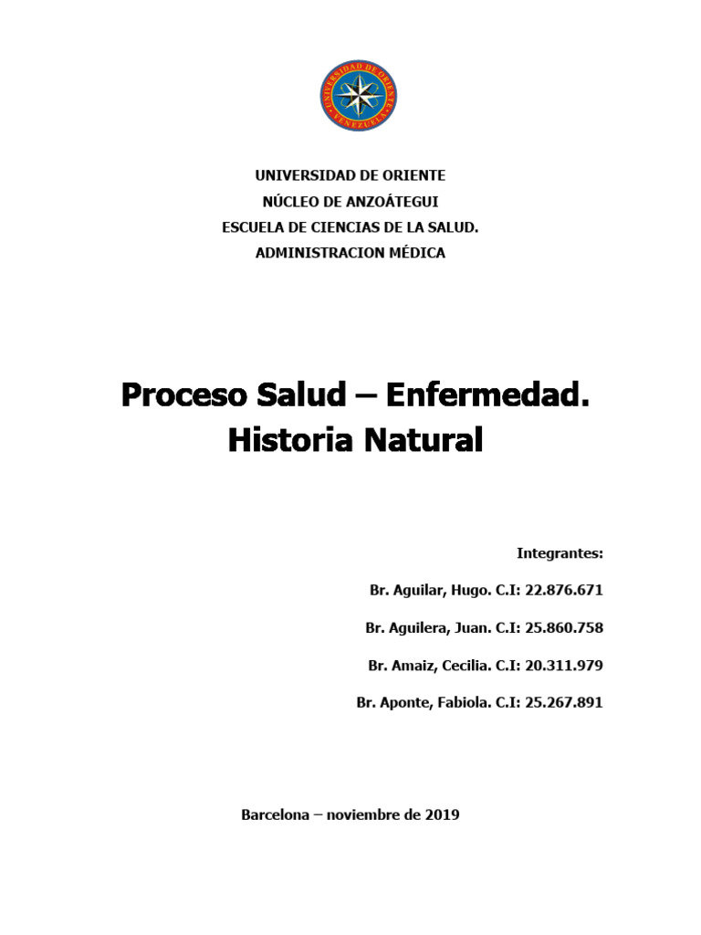 Tema 1. Proceso de Salud - Enfermedad | PDF | Bienestar | Mente