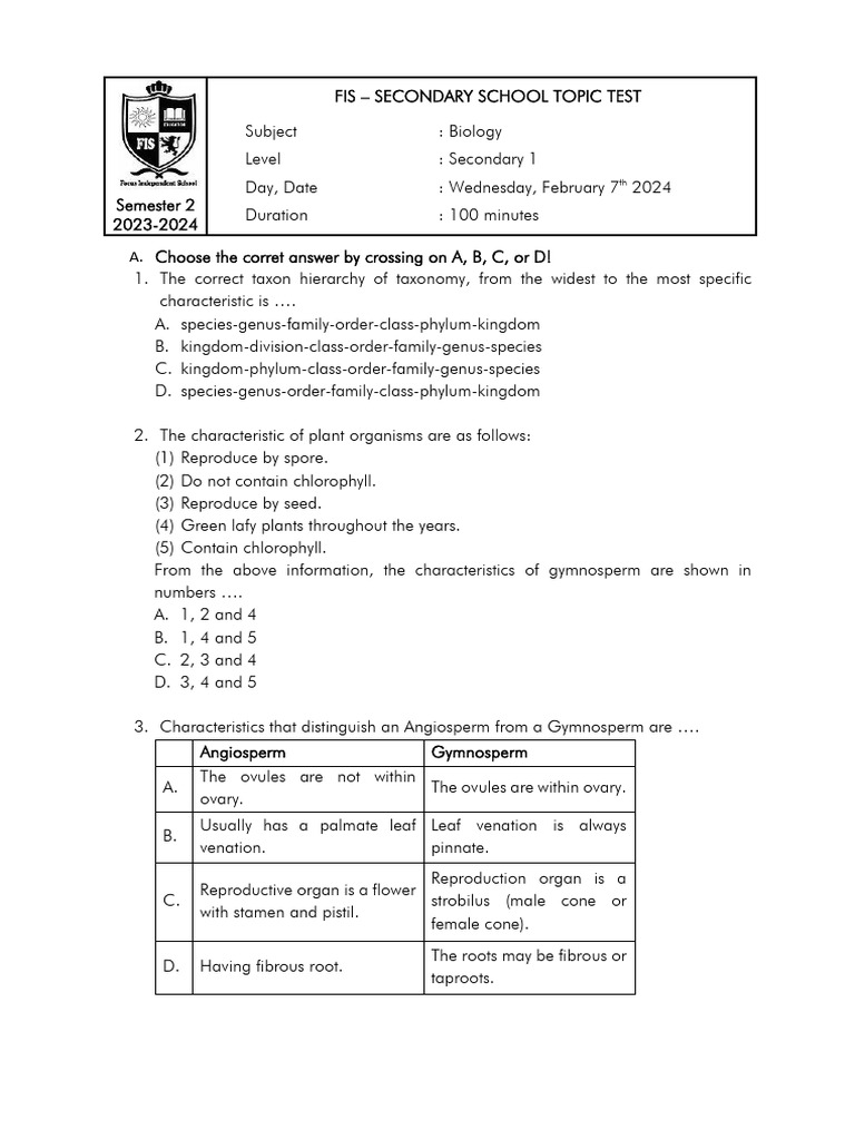 Plant Kingdom Worksheet | Download Free PDF | Leaf | Taxonomy (Biology)