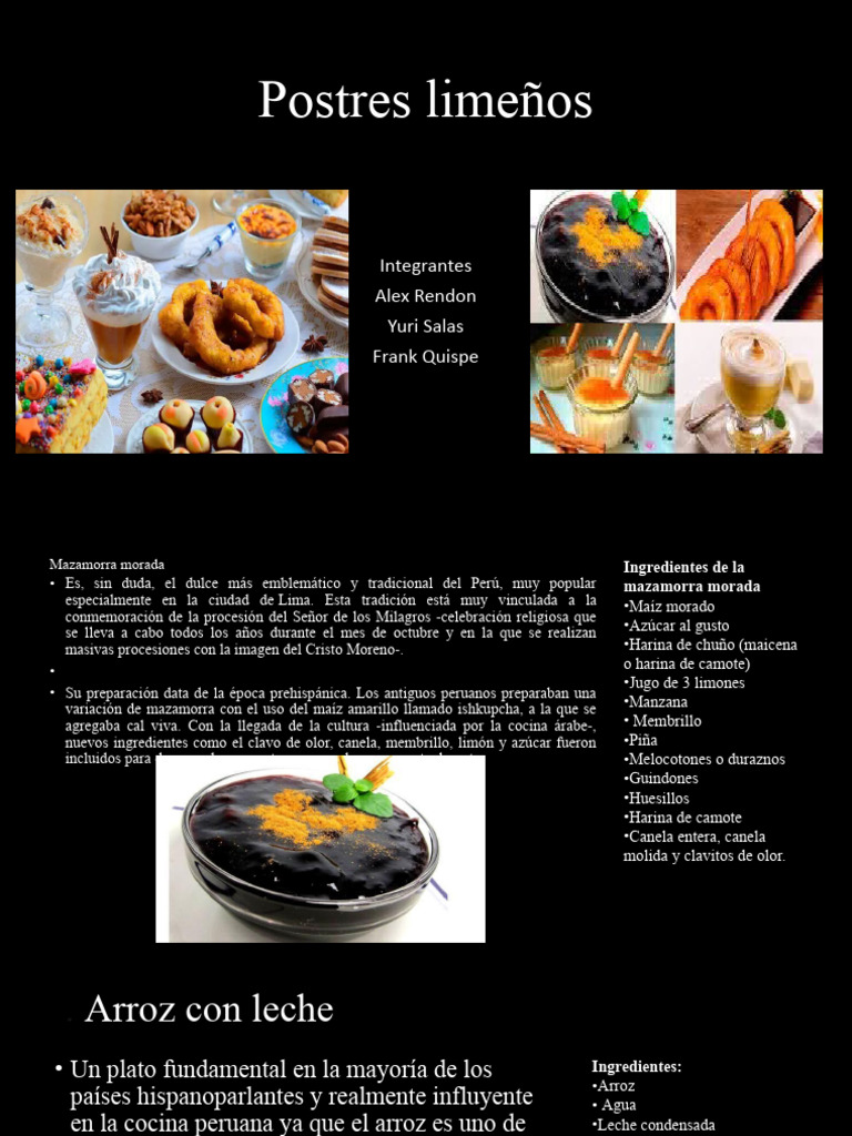 Postres limeños | PDF | Postres | Cocina occidental