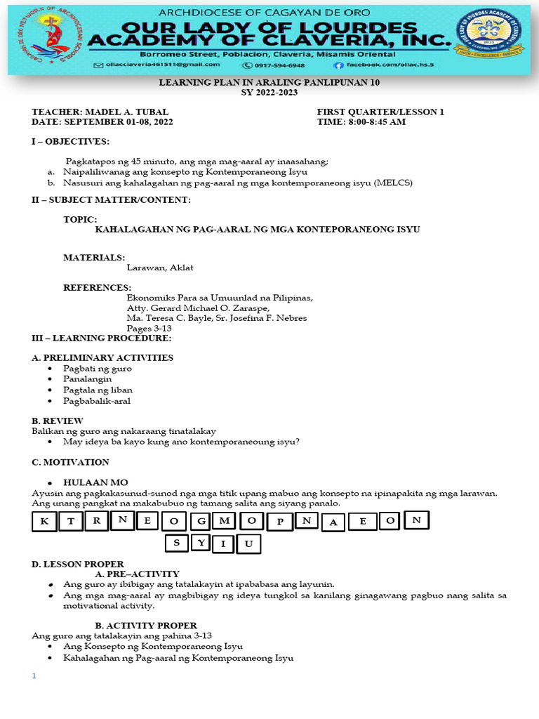 LP-AP10-1st - 4th Quarter | PDF