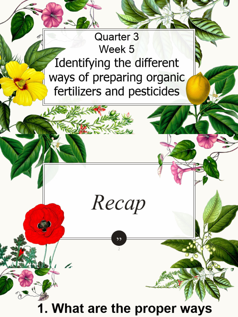 TLE Week 6 Fertilizer | Download Free PDF | Soil | Fertilizer