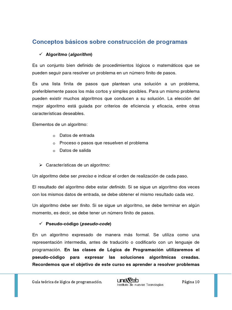 01.00 Conceptos Programacion | PDF | Lenguaje de programación | Tipo de datos