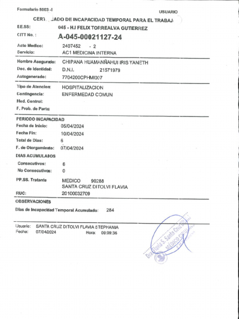 Chipana Huamanñahui Iris Yaneth | PDF