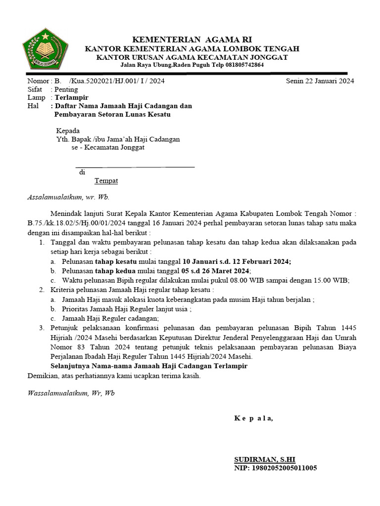 Surat Lanjutan | PDF