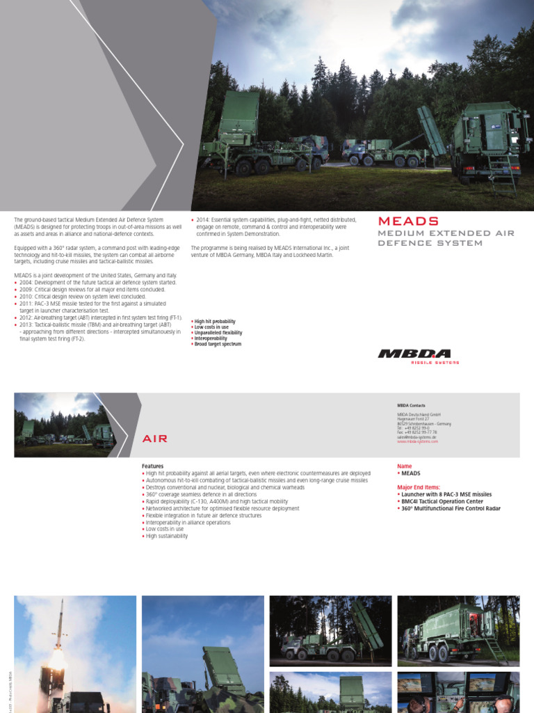 MEADS | PDF | Military Technology | Missile Types